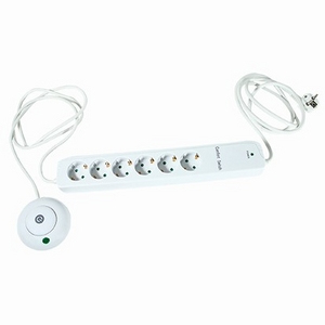 REV Multiple Socket Outlet 6-fold 1,5m with Foot Switch