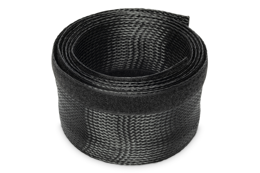 DIGITUS Flexible Cable Hose with Velcro Fastener, 2m, black