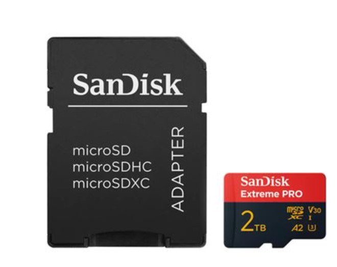 SanDisk microSDXC 2TB Extreme Pro A2 C10 V30 UHS-I U3